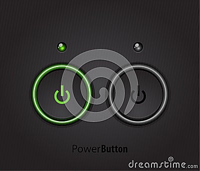 Black Led Light Power Button Royalty Free Stock Photography - Image ...