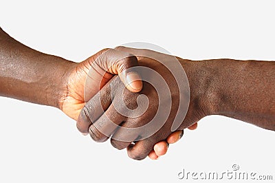 Black Left Handshake Royalty Free Stock Photography - Image: 320407