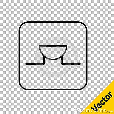 Black Line Buzzer In Electronic Circuit Icon Isolated On Transparent ...