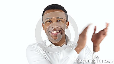Black Man Applauding, Clapping Stock Video - Video of freelancer ...