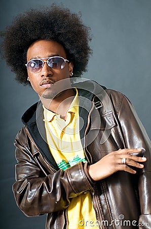 Black Man With Glasses Stock Photos - Image: 13110253