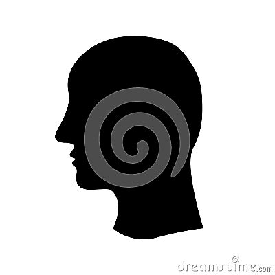 Black Mans Head Outline Royalty-Free Stock Photography | CartoonDealer ...