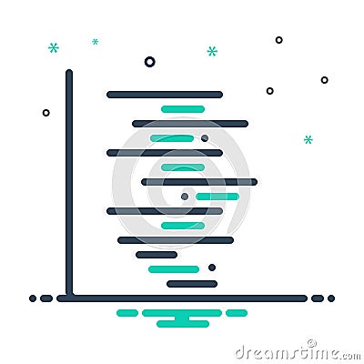 Black Mix Icon For Gant, Chart And Timeline Cartoon Vector ...