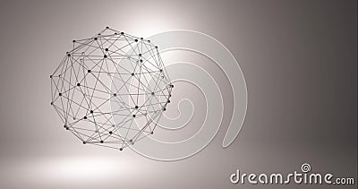 Black Molecule Structure Animation on White Background. Computer ...