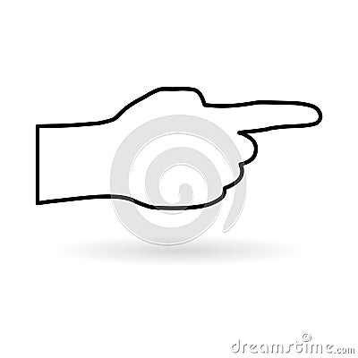Black Pointing Finger Icon Or Logo Vector Illustration | CartoonDealer ...
