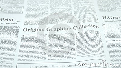 The Black Prints on the Newspaper Stock Video - Video of plant, print ...