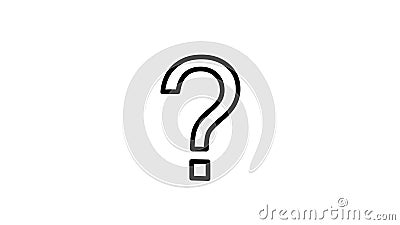 Black Question Mark Animation, Spinning on a White Background Stock ...
