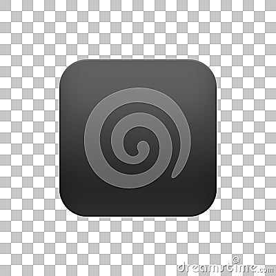 Black Realistic Blank App Icon Button Template Vector Illustration ...
