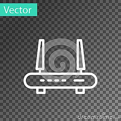 Black Router And Wi-fi Signal Icon Isolated On Transparent Background ...