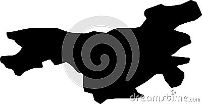 Dobele Latvia Silhouette Map With Transparent Background Vector ...