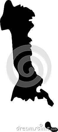 Eastern Samar Philippines Silhouette Map With Transparent Background ...