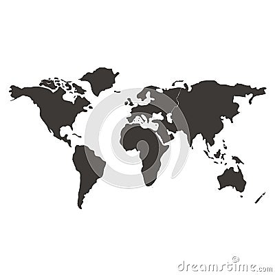 Black Simple World Map Royalty-Free Stock Photo | CartoonDealer.com ...