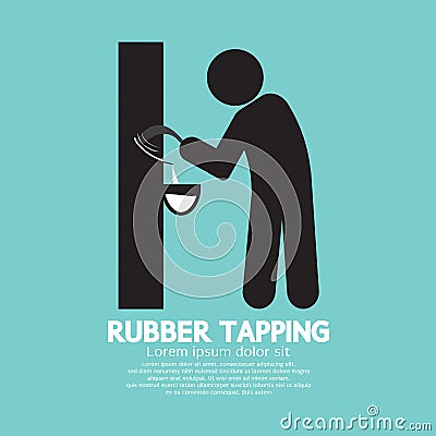 Black Symbol Rubber Tapping. Cartoon Vector | CartoonDealer.com #56135045