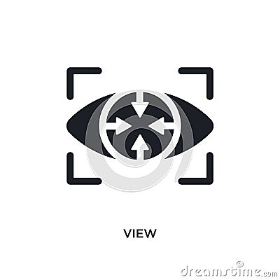 Black View Isolated Vector Icon. Simple Element Illustration From Big ...