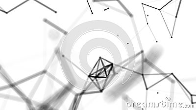 Black and White Animated Pattern. Abstract Moving Background. 3d ...