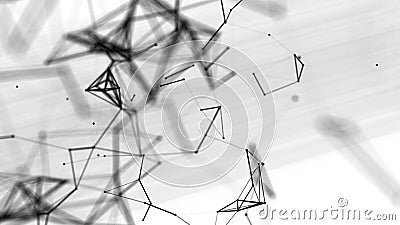 Black and White Animated Pattern. Abstract Moving Background. 3d ...