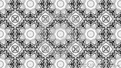Black And White Animated Pattern. Abstract Moving Kaleidoscope. 3d ...