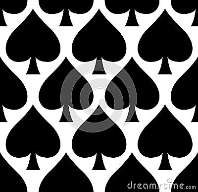 Black And White Background With Spades. Vector Illustration ...