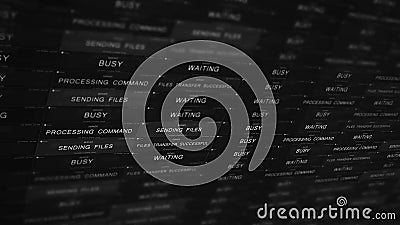 Black and White Computerized Network File Management System - Stock ...