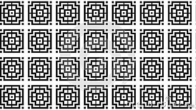 Black and White Geometric Pattern with Interlocking Squares Pattern in ...