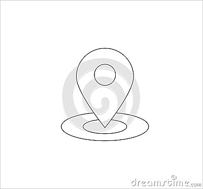 Black And White Location Icon Royalty-Free Stock Photography ...