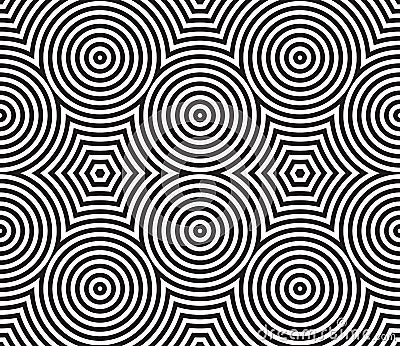 Black And White Psychedelic Circular Textile Royalty Free Stock Photo ...