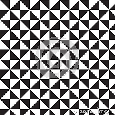 Black And White Triangles Crosswise Pattern Background Cartoon Vector ...