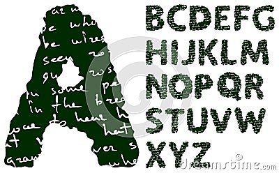 Blackboard Alphabet Vector Illustration | CartoonDealer.com #23454452