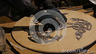 Blacksmith Showing Decorative Elements at Forge Stock Video - Video of ...