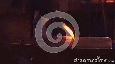 Blacksmith at Work in the Smithy Stock Footage - Video of manual ...