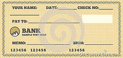 Blanco Cheque Stock Afbeelding - Afbeelding: 35833221