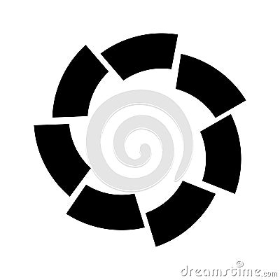 Modern Logo Design, Broken Circle Shapes, Circle Brick Blok Cartoon ...