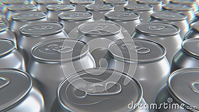 Blank Aluminum Drink Cans Looping 3D Animation Stock Video - Video of ...