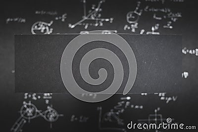 Blank Black Paper Science Equation Blur Background Royalty-Free Stock ...