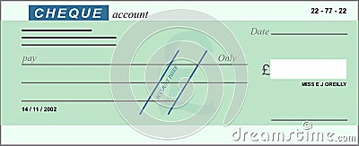 Blank Cheque Royalty Free Stock Photography - Image: 46247