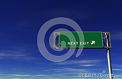 Blank - Freeway Next Exit Sign Royalty Free Stock Photos - Image: 16287958