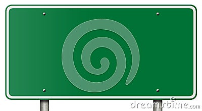 Blank Freeway Sign Isolated On White Royalty Free Stock Images - Image ...