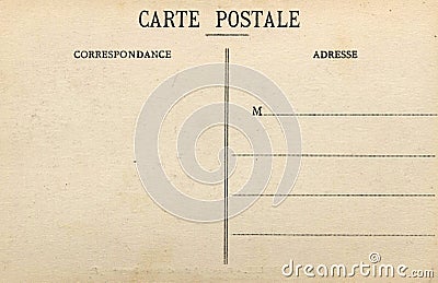 Blank French Postcard Stock Photography - Image: 19970752