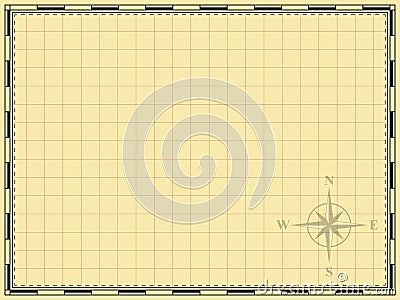 Blank Geographical Map. Background For Map. Geographic Grid. Old ...