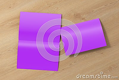 Blank Half-folded Flyer Leaflet Royalty-Free Illustration ...