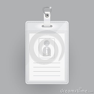 Blank Identification Card Template Cartoon Vector | CartoonDealer.com ...
