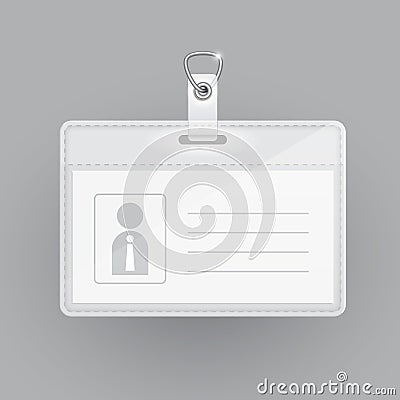 Blank Identification Card Template Vector Illustration | CartoonDealer ...
