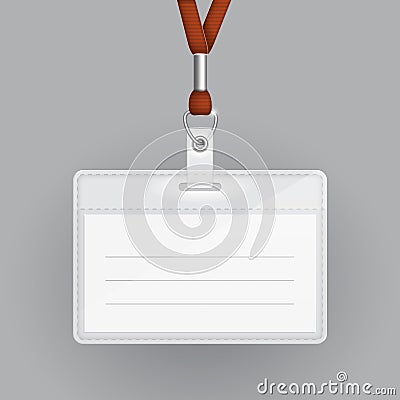 Blank Identification Cards Template Cartoon Vector | CartoonDealer.com ...