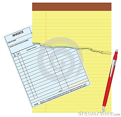 Blank Invoice Cartoon Vector | CartoonDealer.com #46546699