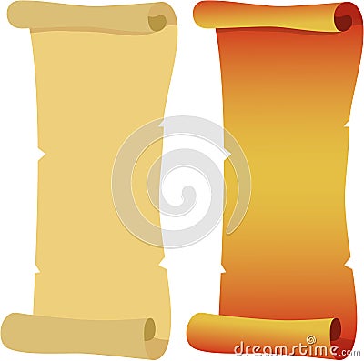 Blank Paper Scroll Cartoon Vector | CartoonDealer.com #14160425