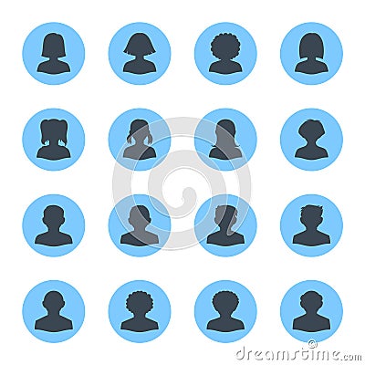 Blank People Avatars - Dot Version Vector Illustration | CartoonDealer ...