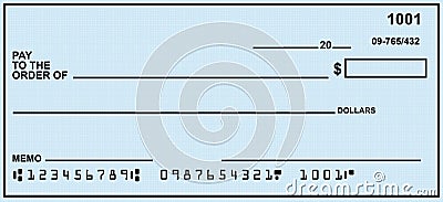 Blank Personal Check Stock Photo - Image: 50193269