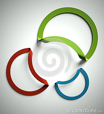 Blank Round Text Frames Cut Out In Paper Stock Photography ...