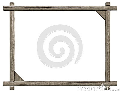 Blank Empty Outdoor Signboard Frame, Horizontal Isolated Copy Space ...