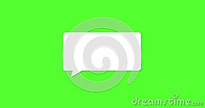 Blank Speech or Chat Bubble with Chroma Key Green Screen for Online ...
